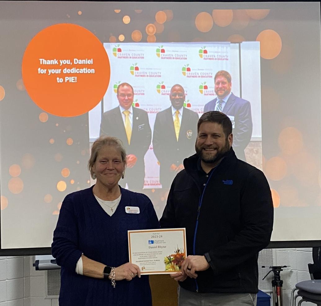 Craven County Partners in Education recognizes Daniel Rhyne with ...