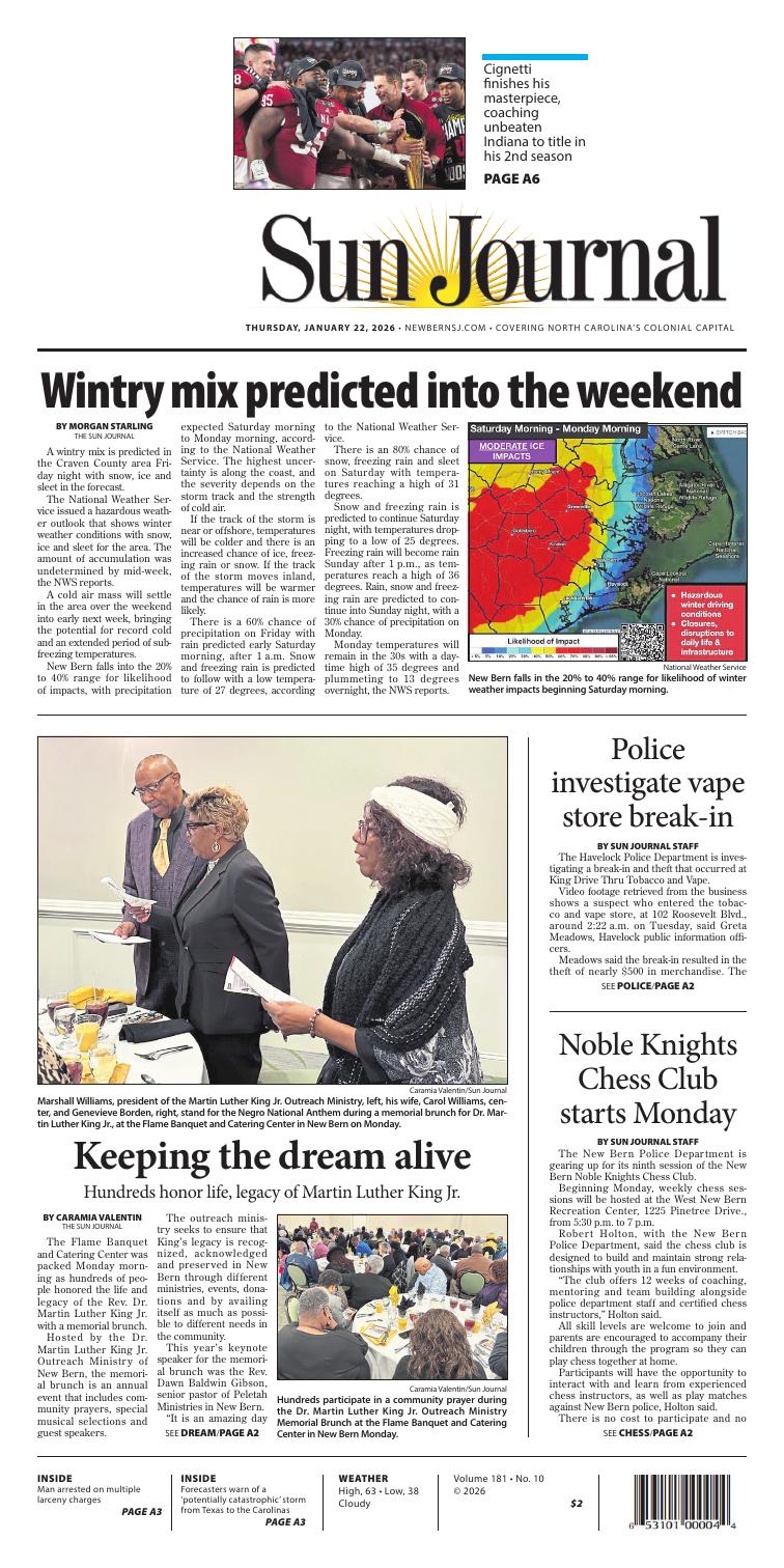 Page A1 | e-Edition | newbernsj.com