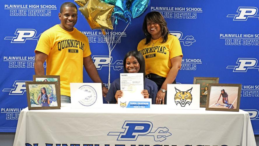 Plainville standout track and field athlete Chapman commits to ...