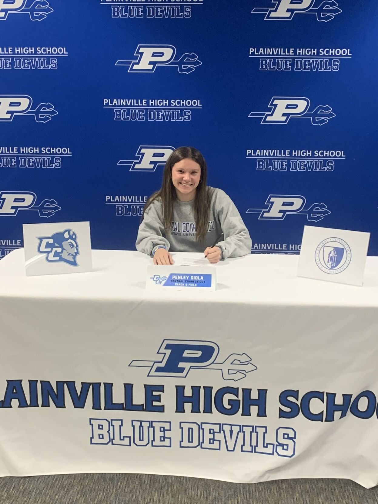 Four Plainville girls track athletes commit to college, two headed to ...