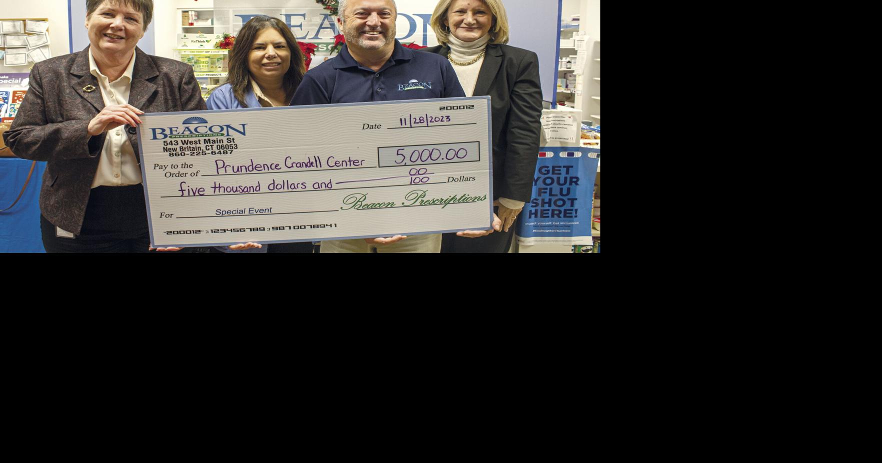 Beacon Prescriptions New Britain gifts Prudence Crandall Center $5K on ...