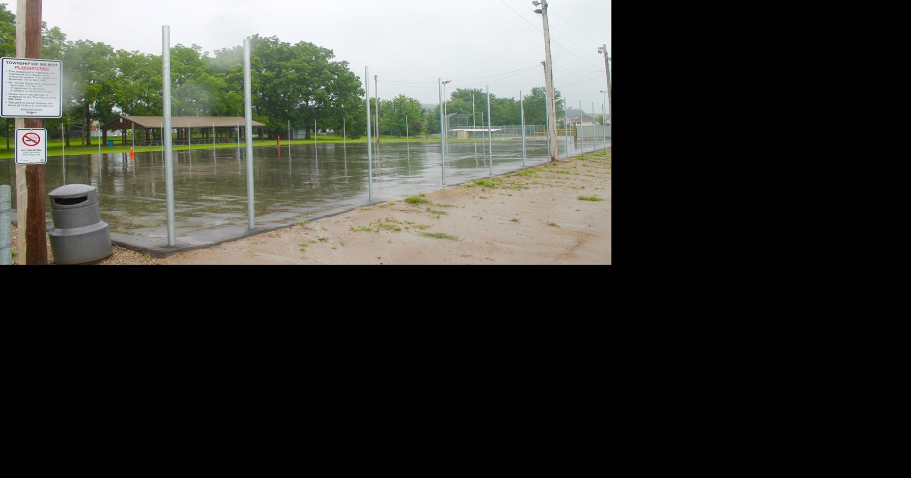 Work almost done on Beck Park tennis courts