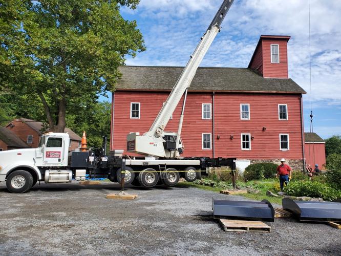 (VIDEO) Clinton Red Mill Museum Village installs new water wheel | News ...