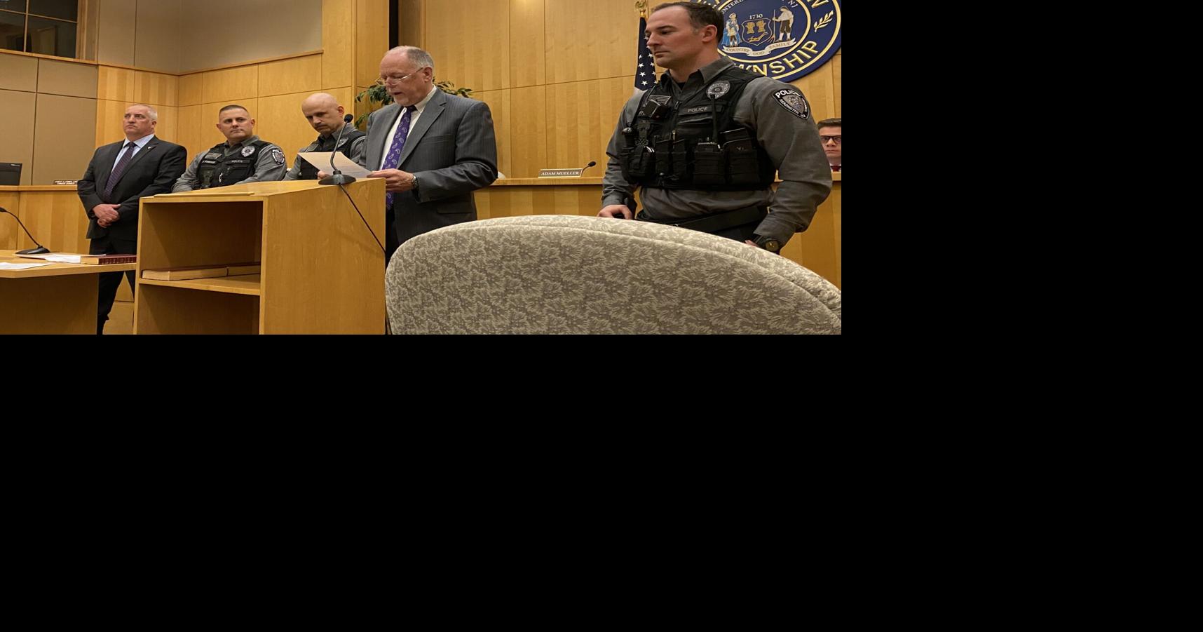 (VIDEOS) Readington swears in new police officer, honors several others ...