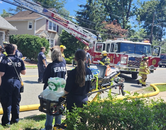 West Essex First Aid Squad provide fire rehab support during Caldwell ...