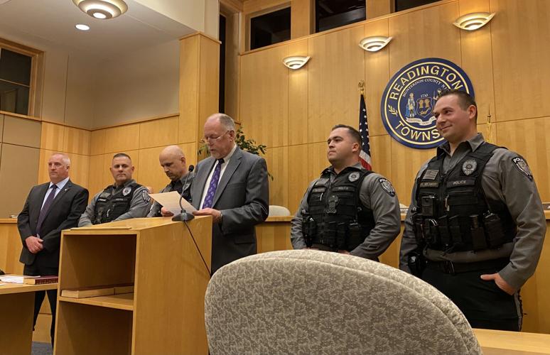 (VIDEOS) Readington swears in new police officer, honors several others ...