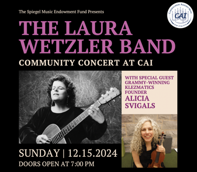 The Laura Wetzler Band to perform at Congregation Agudath Israel Dec ...