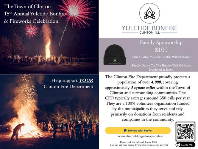 Town of Clinton's 15th annual Yuletide Bonfire & Fireworks Celebration ...