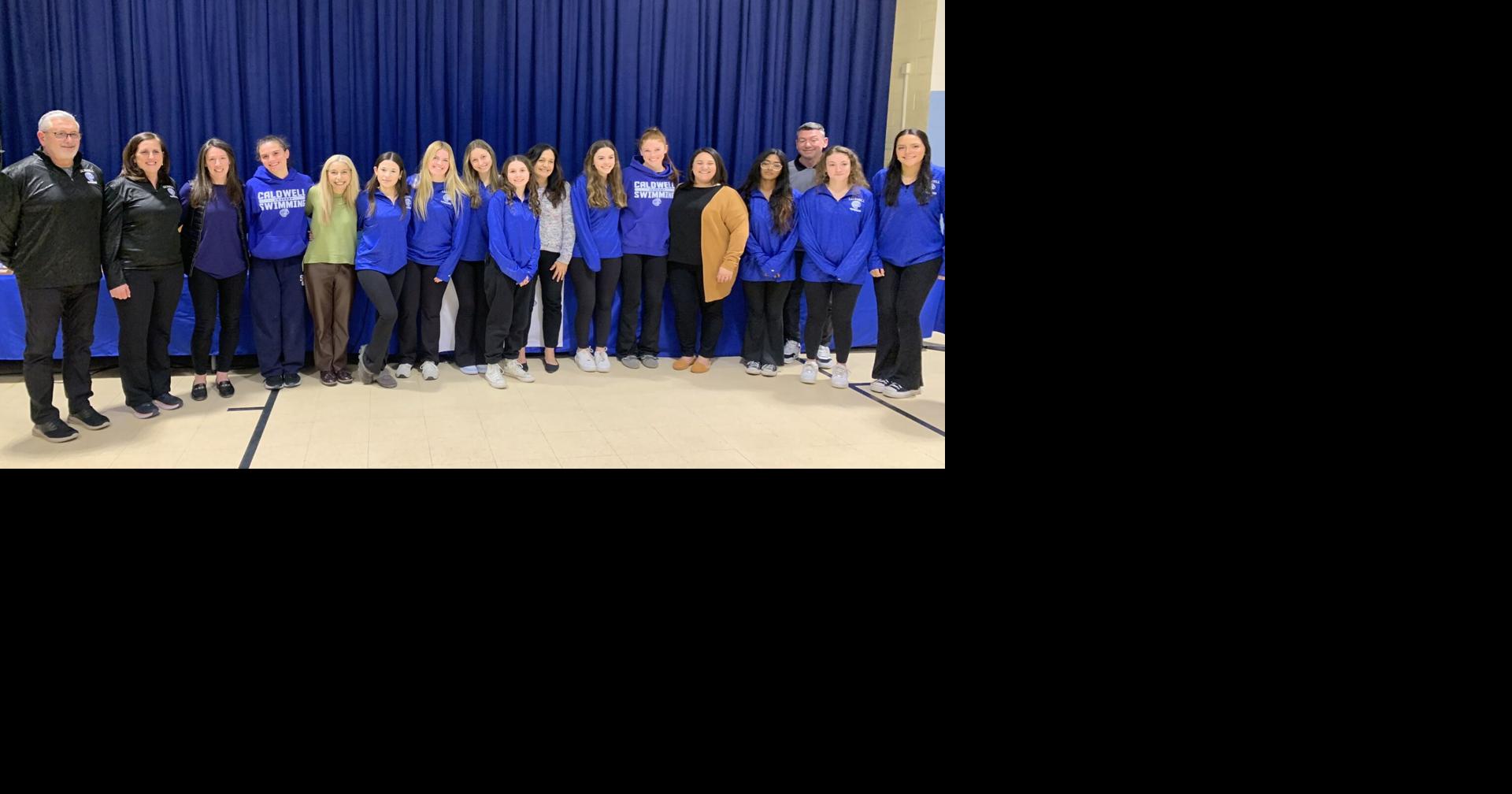 Caldwell West Caldwell School Board Honors High School Girls Swim Team