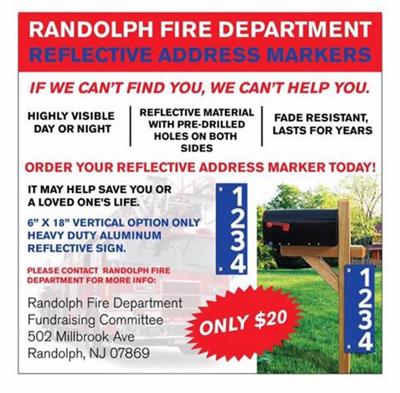 Randolph Fire Department offering reflective house numbers to residents ...