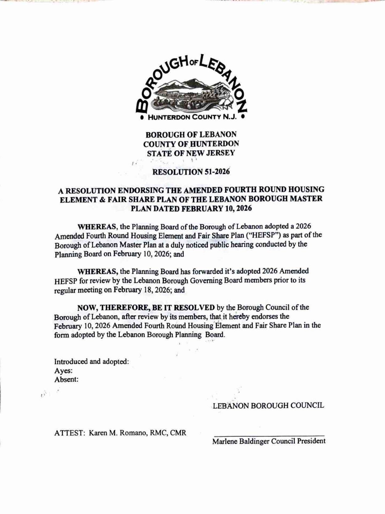 Lebanon intros affordable housing ordinances | News | newjerseyhills.com