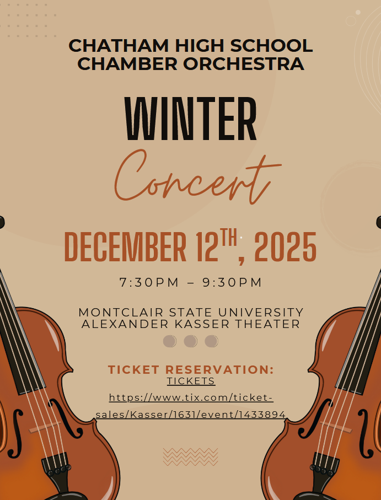 Chatham High Chamber Orchestra performing at Montclair State University ...