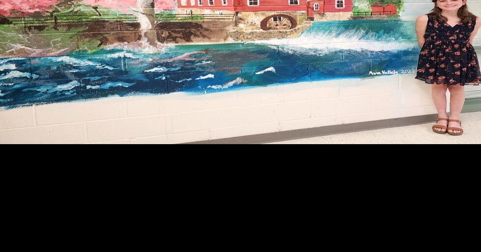 Outgoing 8th grader paints Red Mill mural on Clinton Township Middle ...