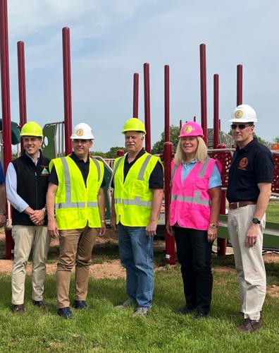 Commissioners view progress at Deer Path Park all-inclusive playground ...
