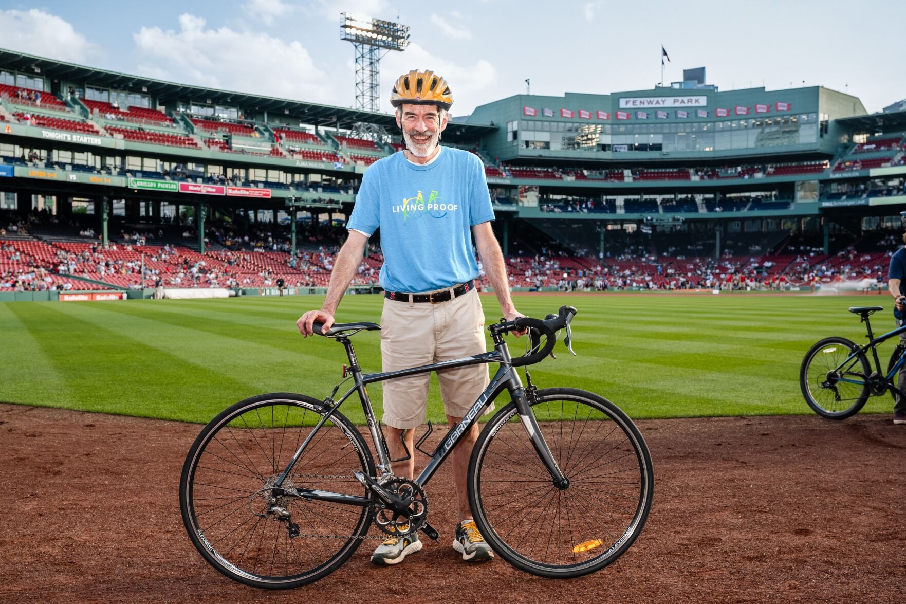 Chatham resident cycles on Fenway Park's warning track for cancer ...
