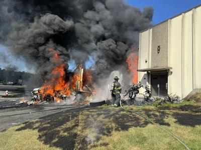 Tractor trailer catches fire on Stewart Place in Fairfield | News ...