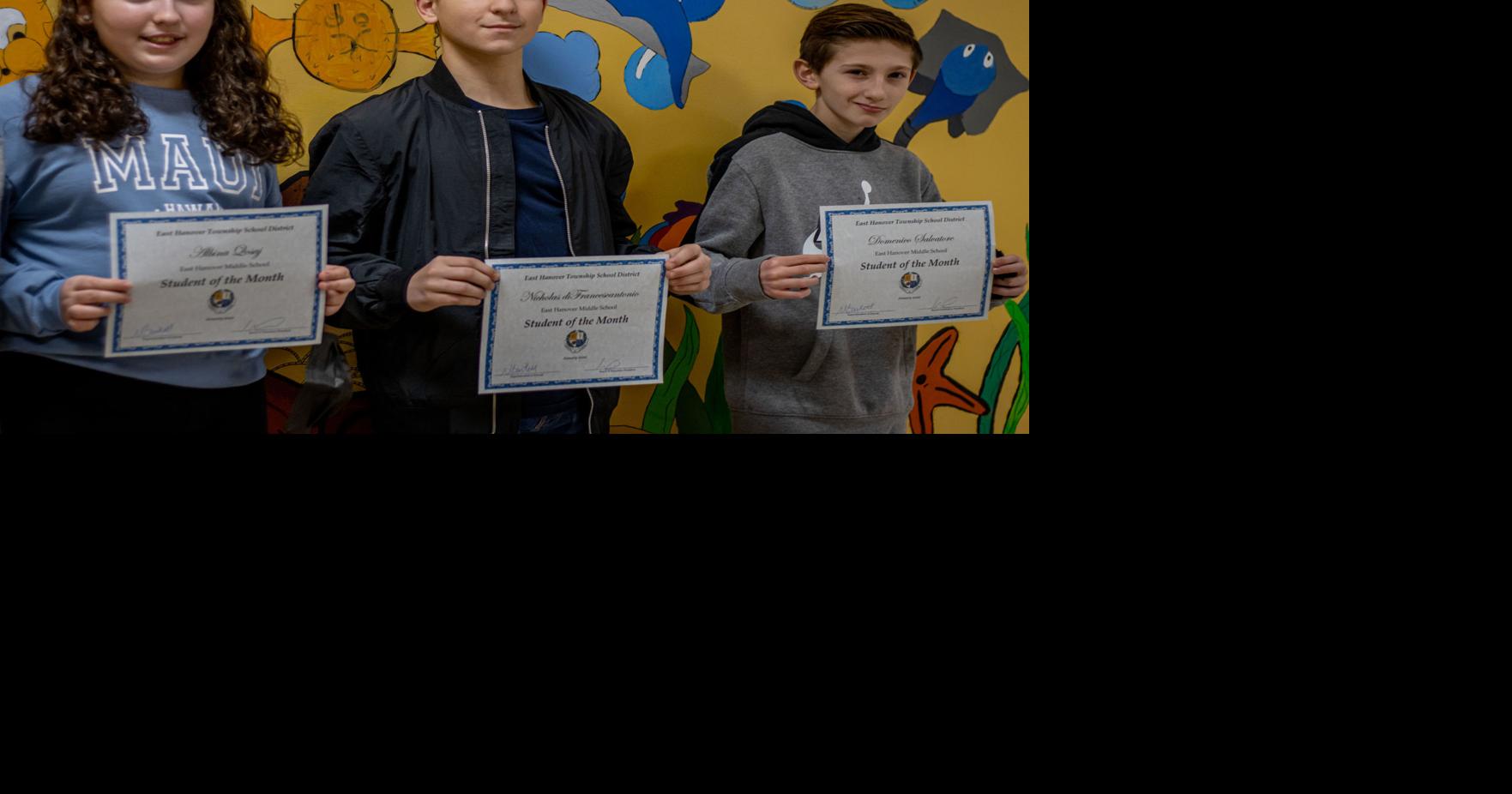 January's students of the month honored in East Hanover | Hanover Eagle ...