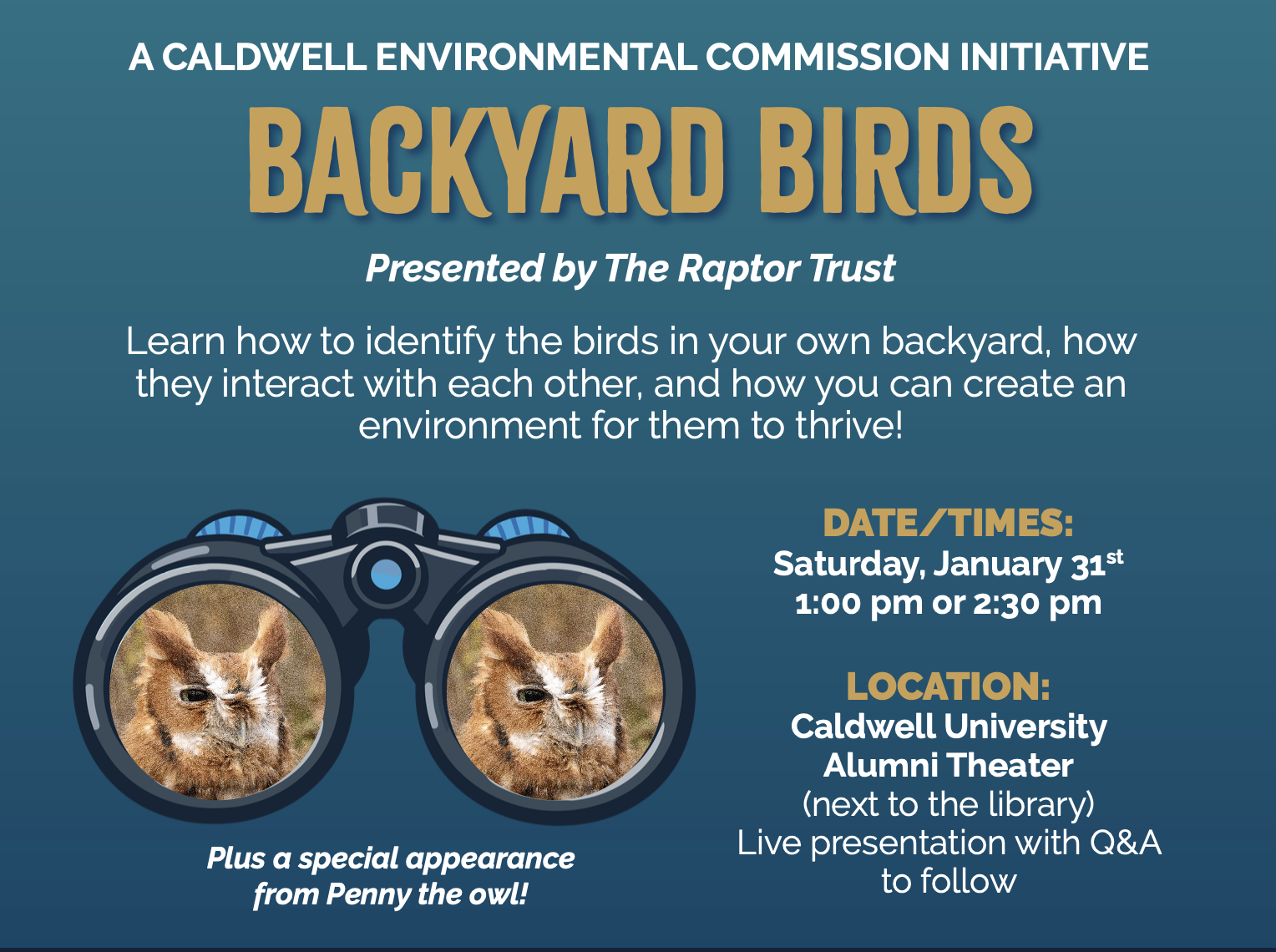 'Backyard Birds' presentation to be held by Caldwell Environmental ...