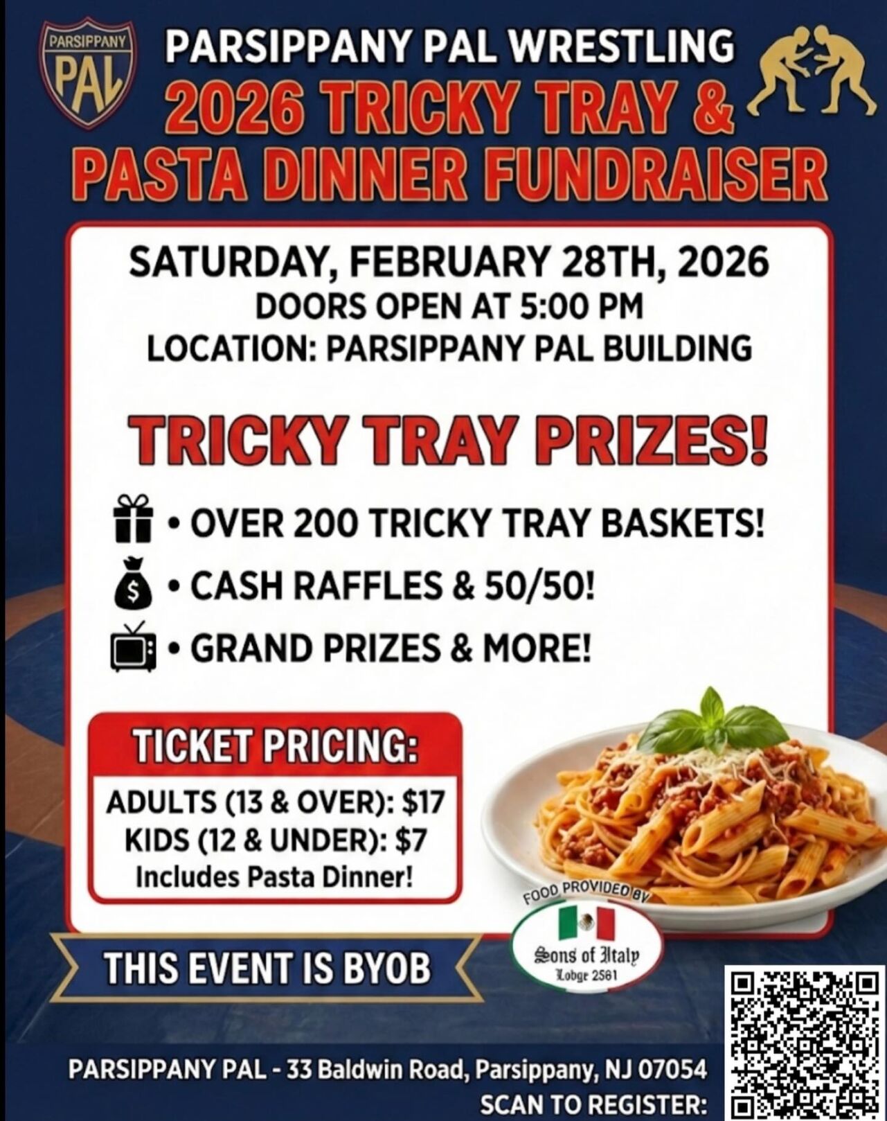 Parsippany PAL Wrestling hosts Tricky Tray & Pasta Dinner fundraiser ...
