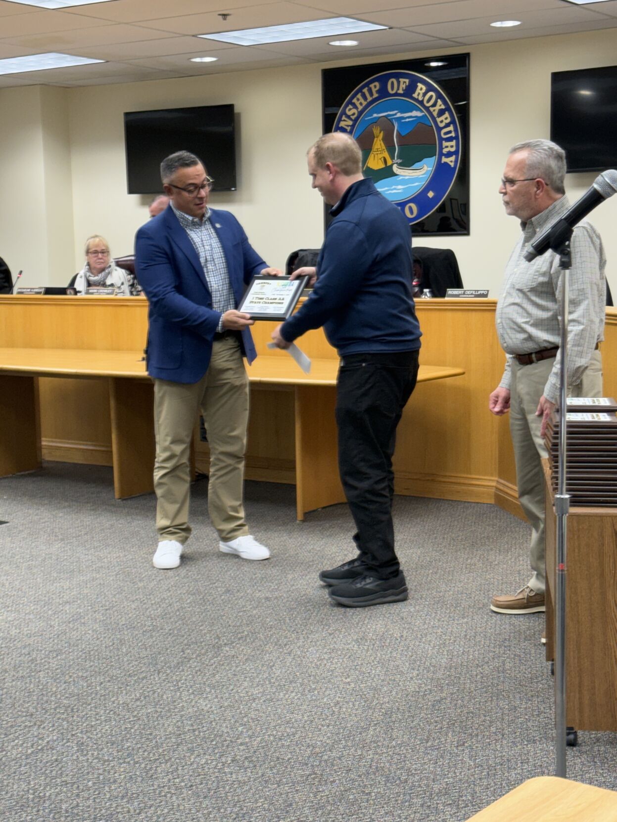 Roxbury officials congratulate, honor high school Marching Gaels for ...