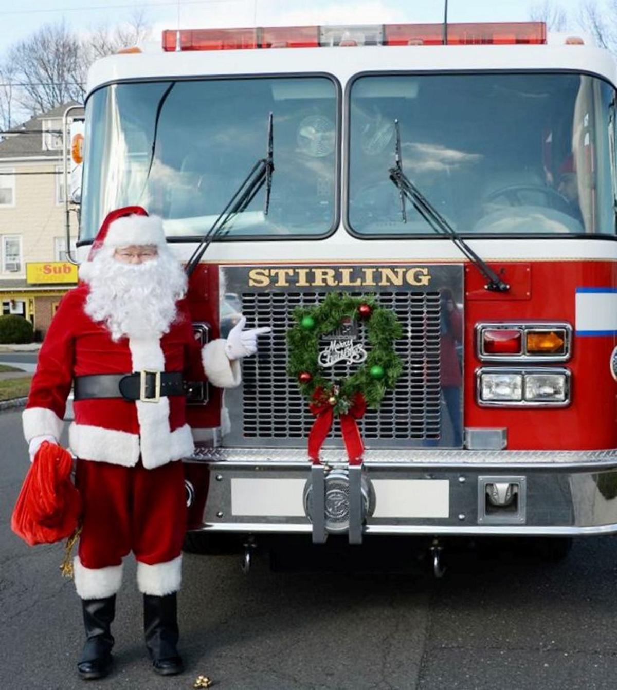 Santa On A Fire Truck Graphics