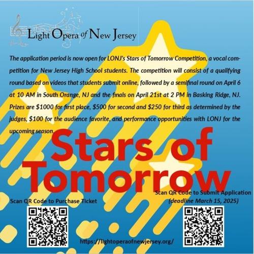 Light Opera of New Jersey (LONJ) present Stars of Tomorrow on Sunday ...