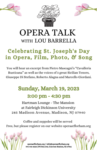 Opera Talk with Lou Barrella - Celebrating St. Joseph's Day in Opera ...