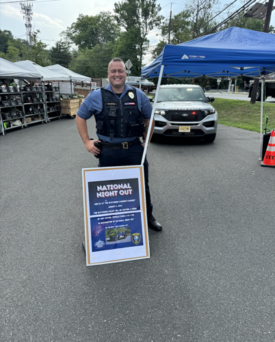 National Night Out police car display lights up Watchung, despite rain ...