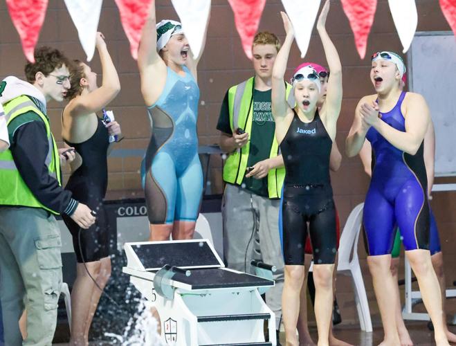 Ridge's juggernaut girls swim team captures first state Group title ...