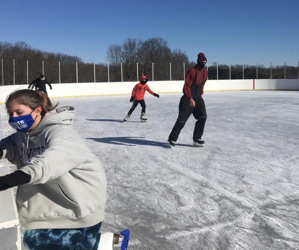 Long Valley skaters take to the ice in Harrington Park outdoor rink ...