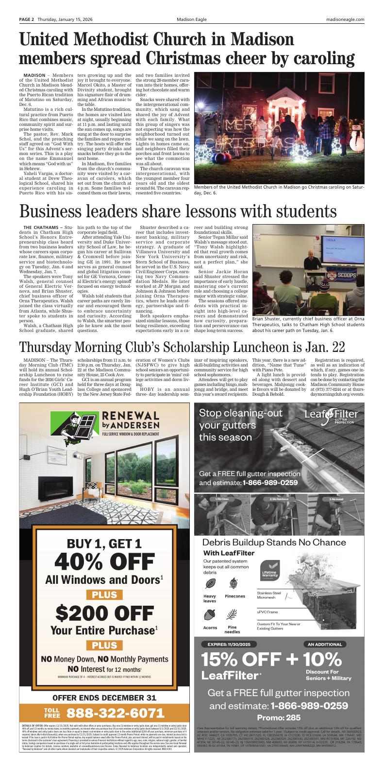 Page A2 | Madison Eagle e-Edition | newjerseyhills.com