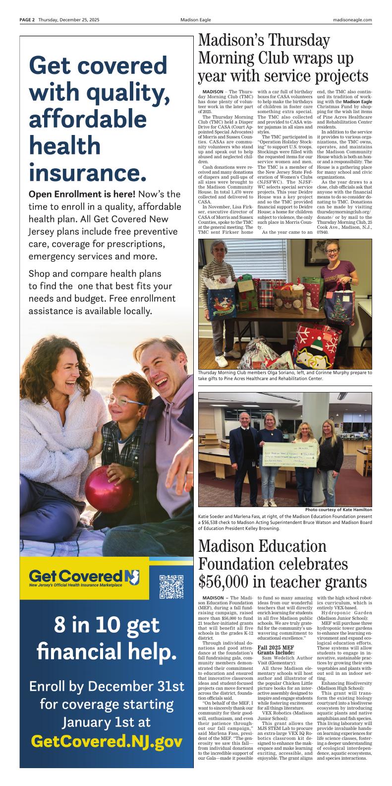 Page A2 | Madison Eagle e-Edition | newjerseyhills.com