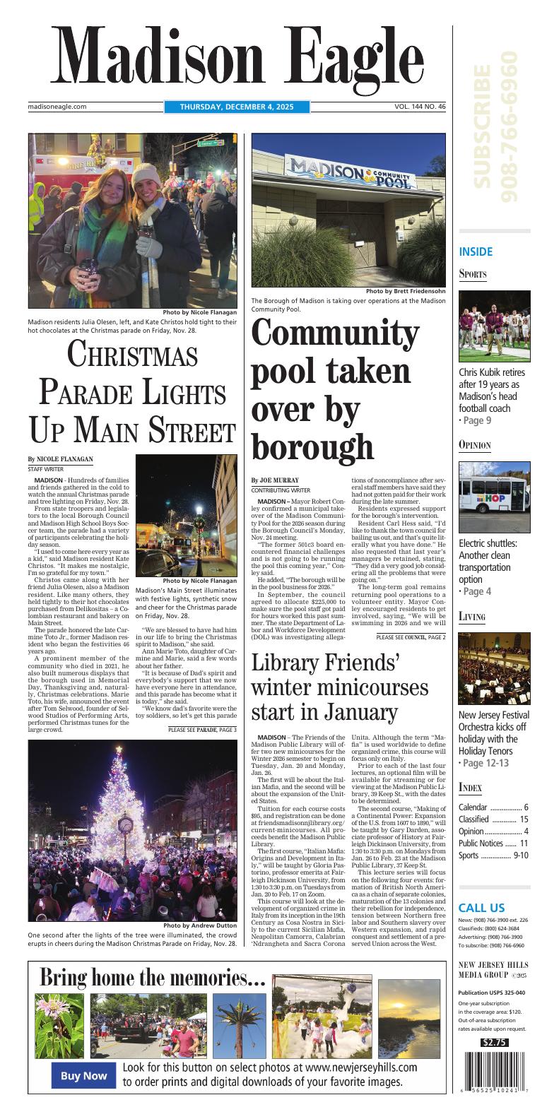 Page A1 | Madison Eagle e-Edition | newjerseyhills.com