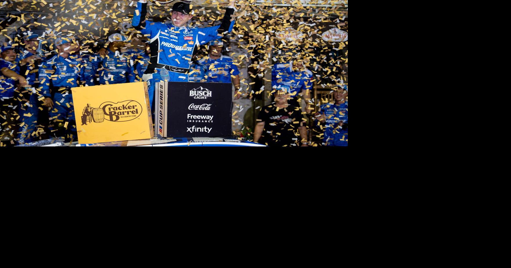 Hamlin storms back from pole-start penalty to win at Nashville ...