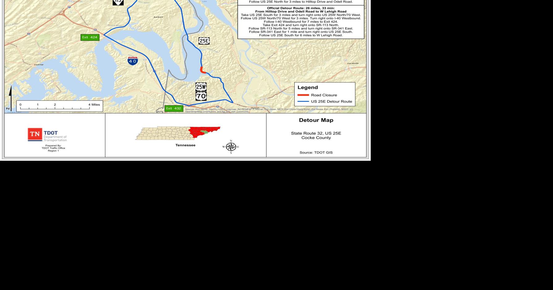 US 25E detour begins Monday | News | newportplaintalk.com