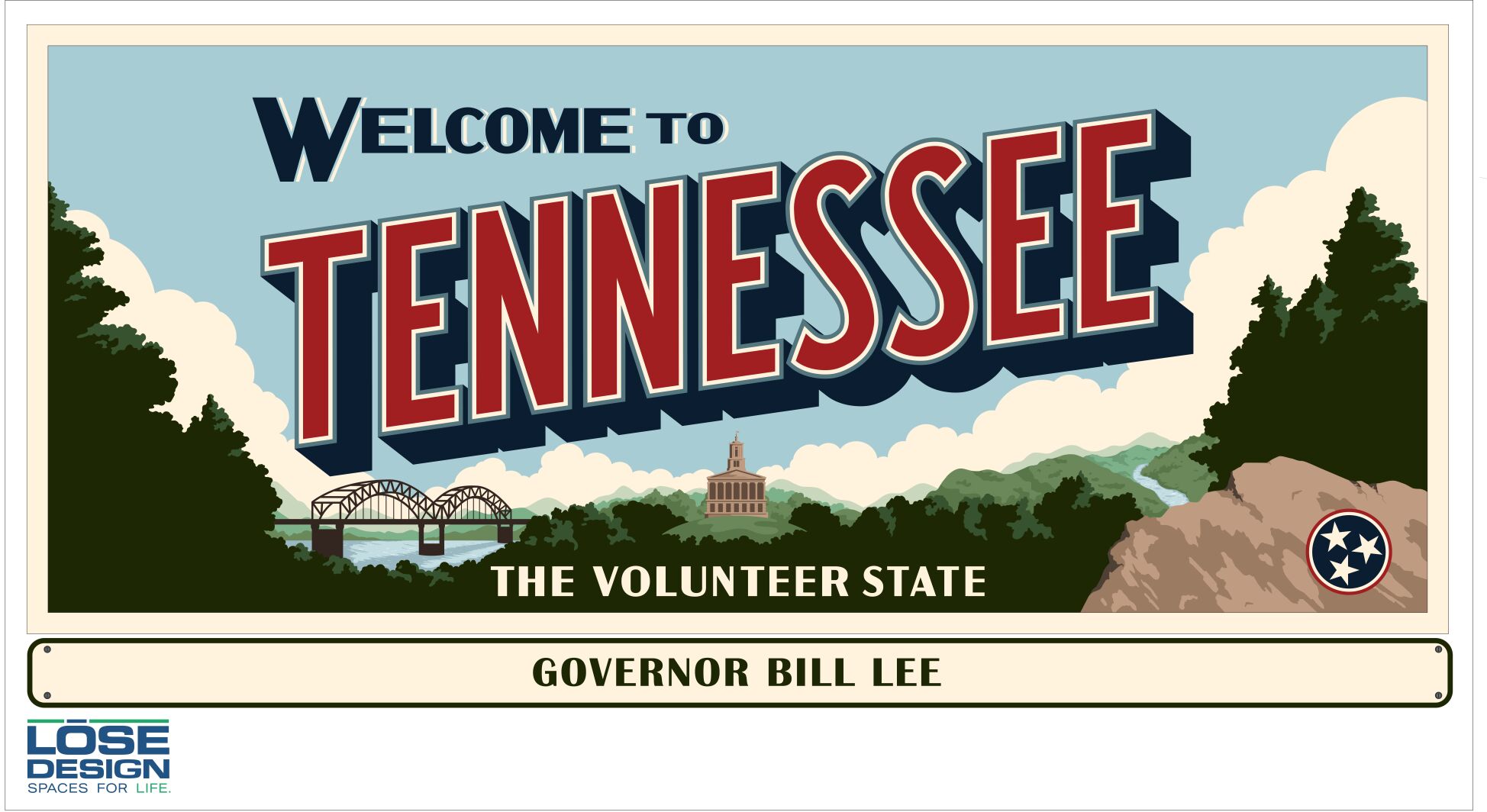 Governor Lee Unveils New “Welcome to Tennessee” signs ...