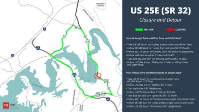 Overnight construction to temporarily close portion of US 25E | News ...