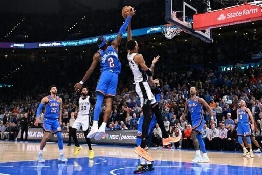 Gilgeous-Alexander shines as Thunder halt Spurs losing streak ...