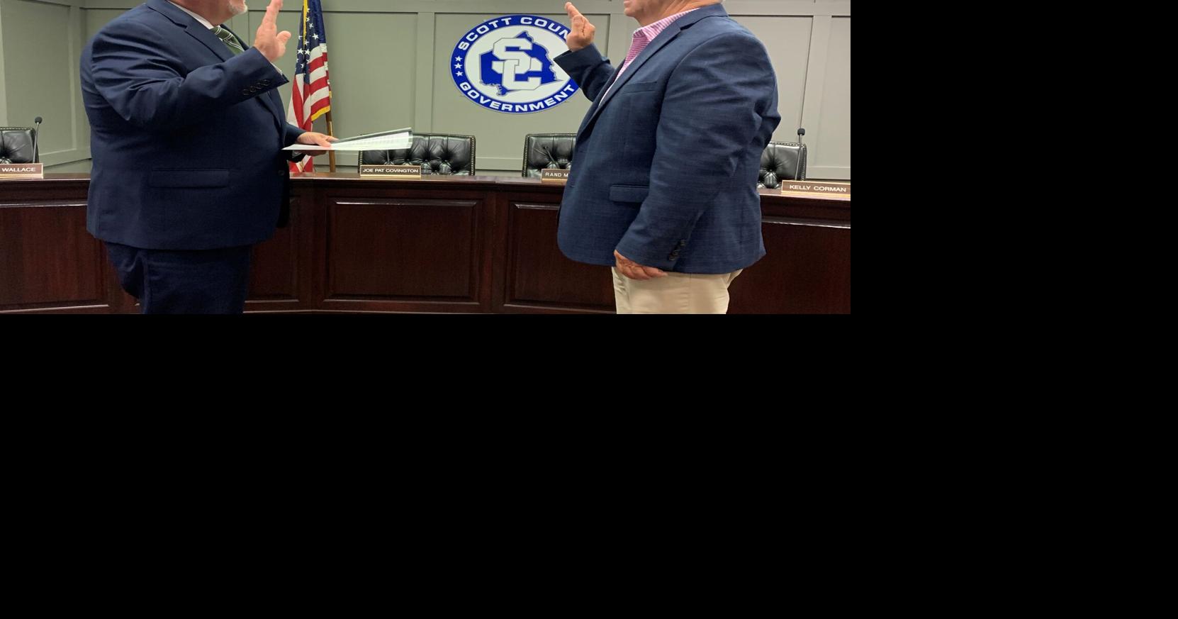 Sutton sworn in to fill Scott Co. Coroner unexpired term | News | news ...