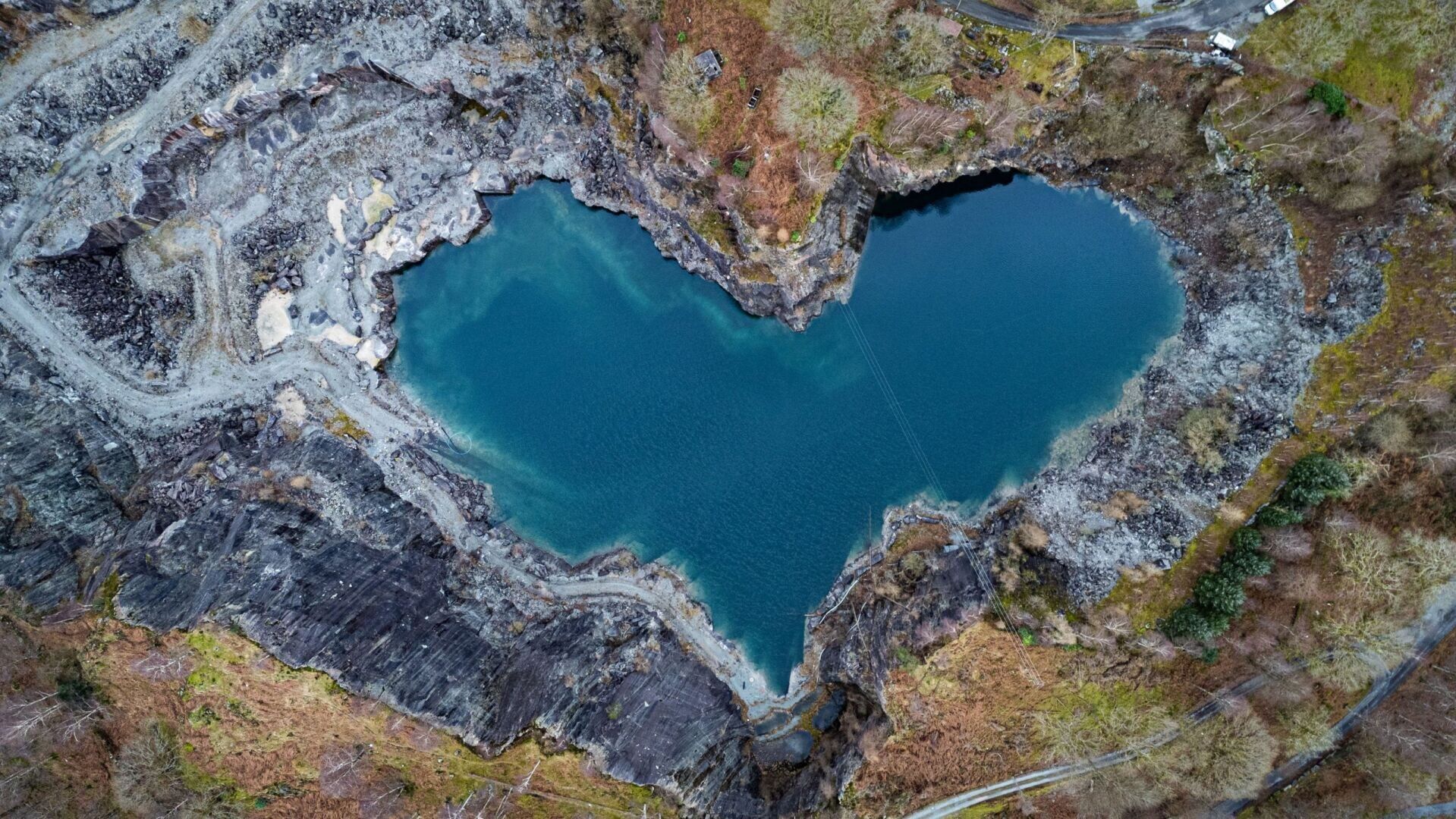 Drone captures stunning shots of heart-shaped lake | National | news ...