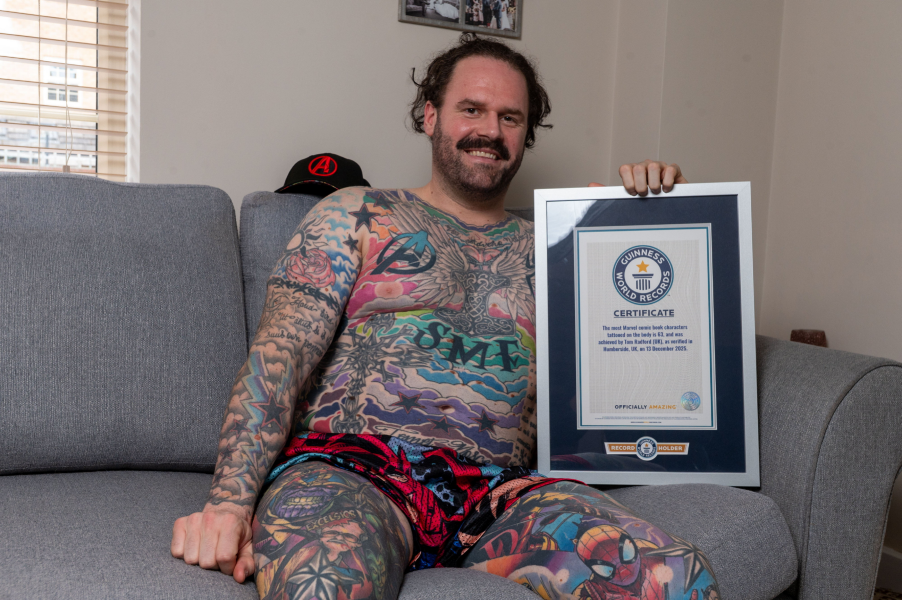 Man breaks world record for having most Marvel comic tattoos | National ...