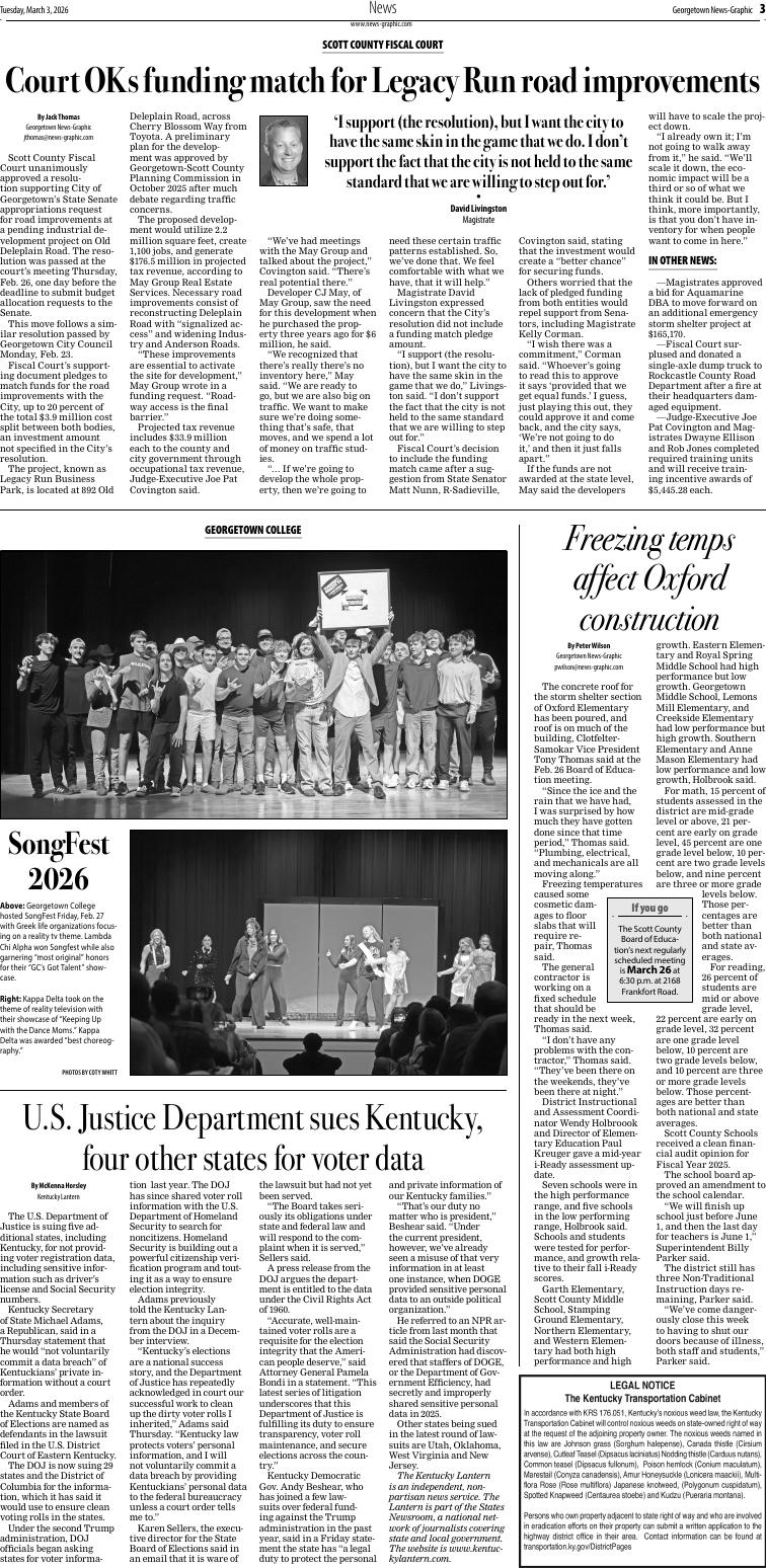 Page P3 | Georgetown News-Graphic | news-graphic.com