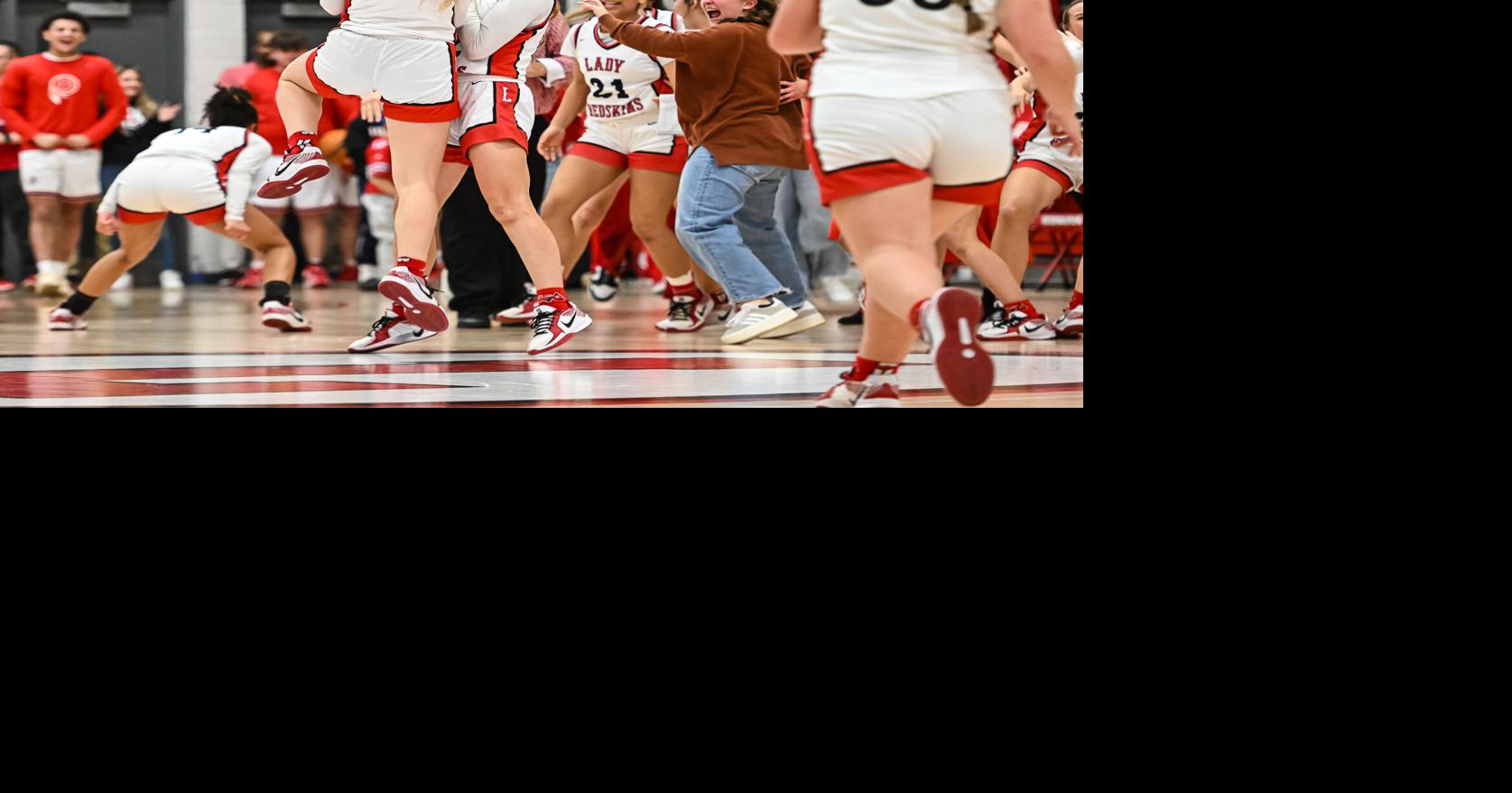 Lady Red 'punch' their way to a 46-42 'Battle of the Bridge' victory ...
