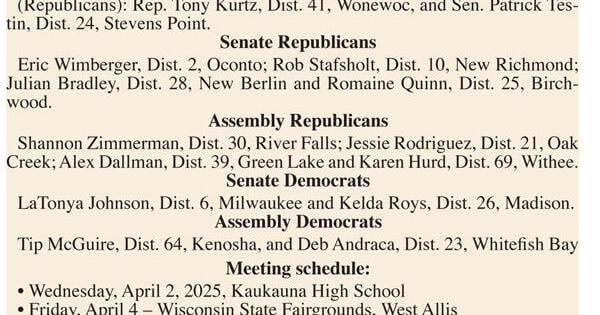 State Joint Committee on Finance meets April 28 at Hayward; Locals who ...