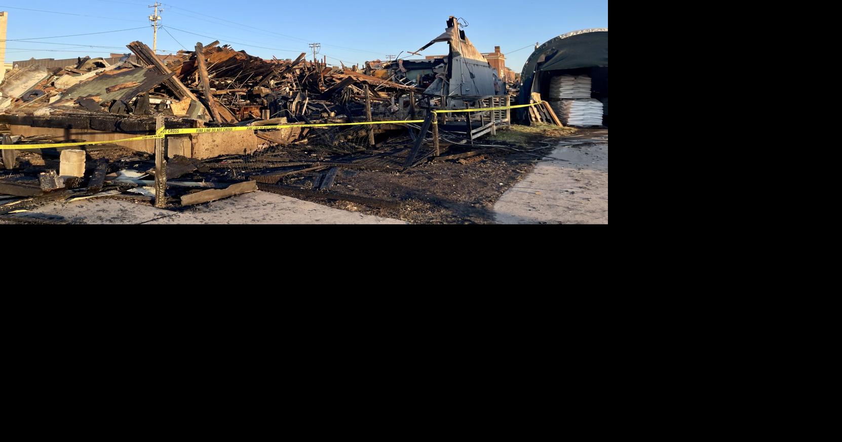 Old Rice Lake feed mill destroyed by fire; four businesses affected ...