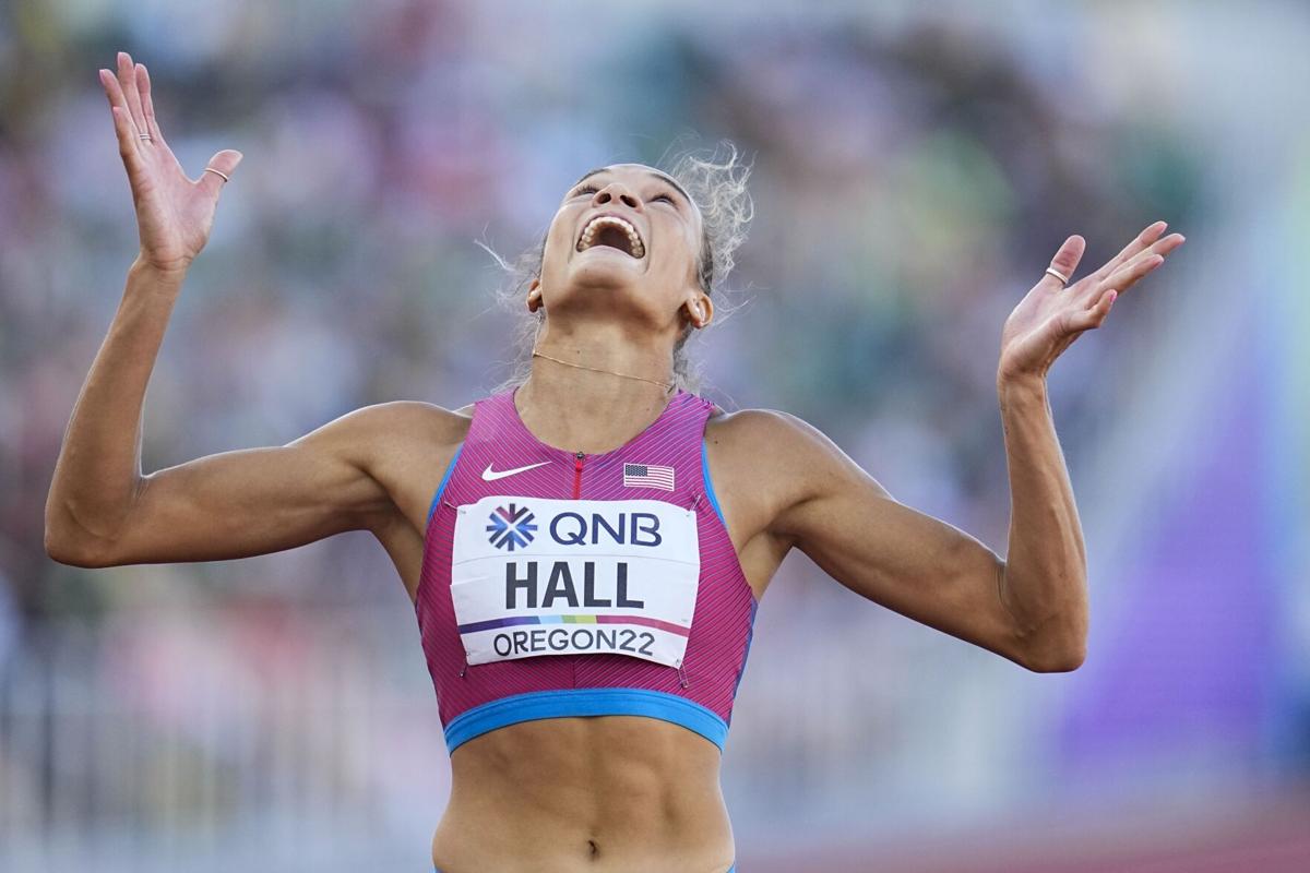 Heptathlete Hall has world title on mind at US Championships