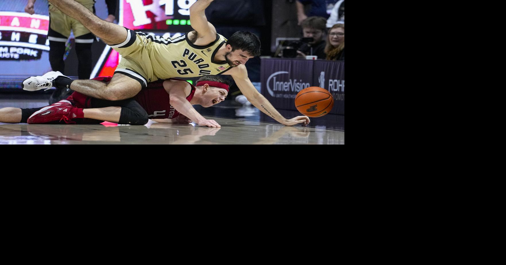 Late 3-pointer sends Rutgers past No. 1 Purdue again