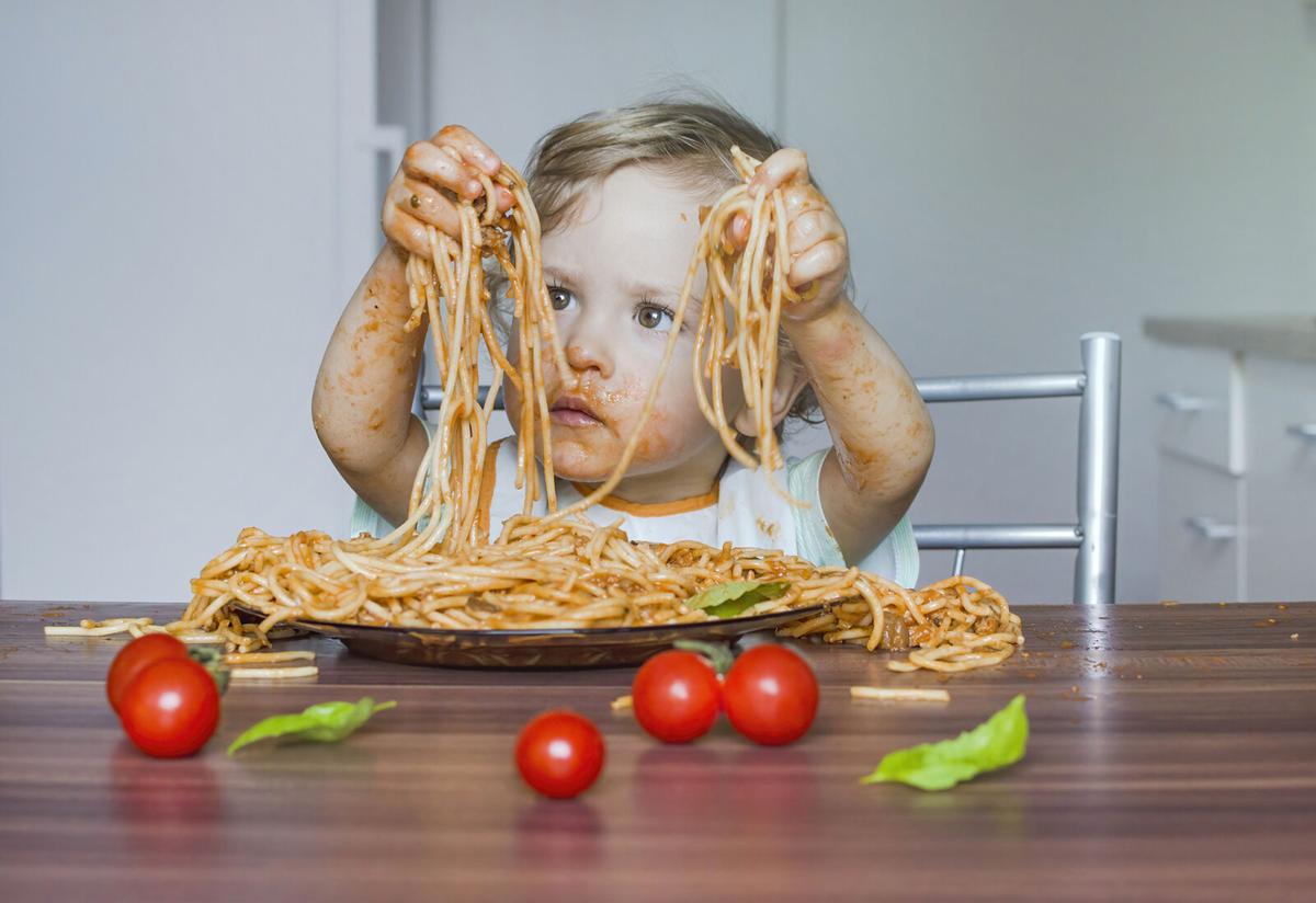Living With Children: Playing with food helps son's brain grow