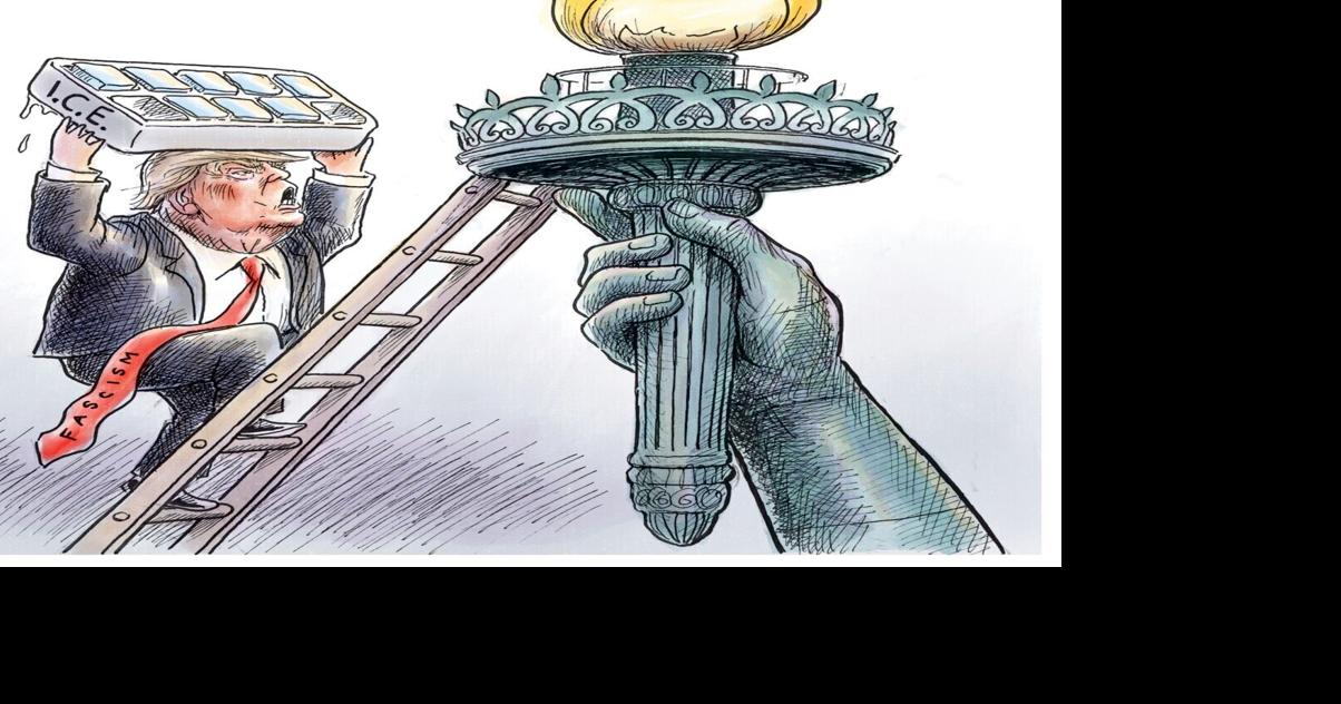 Political cartoons debate Trump deportation