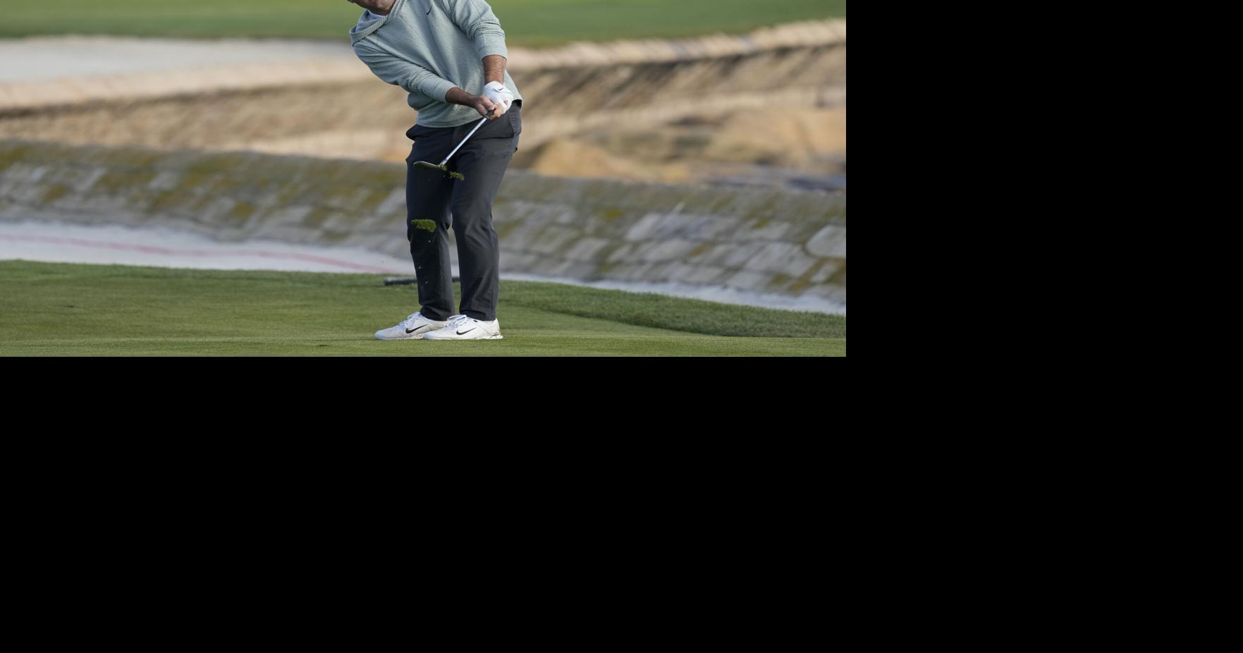 Scheffler finishes strong, shared lead at Pebble Beach
